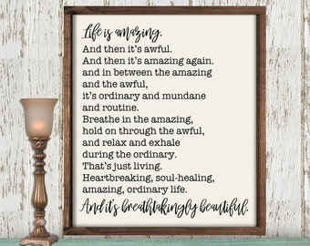 Life is amazing | Etsy