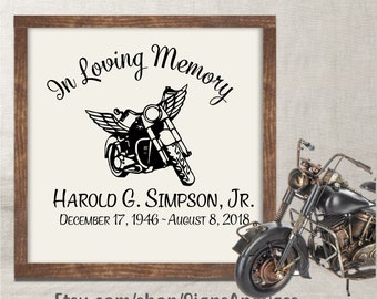 Biker memorial | Etsy