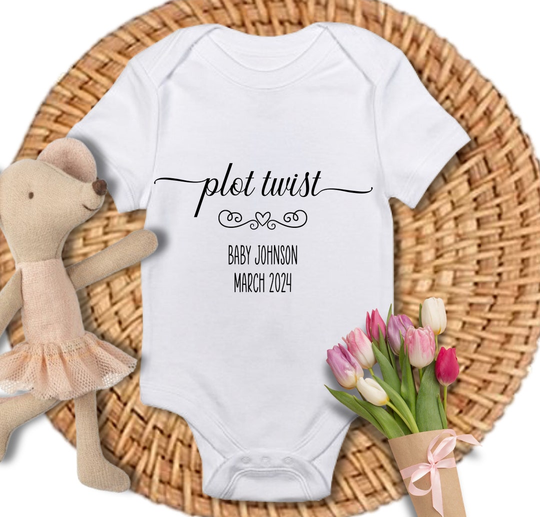 Pregnancy Announcement Plot Twist Baby last Name month, Year Gerber ...