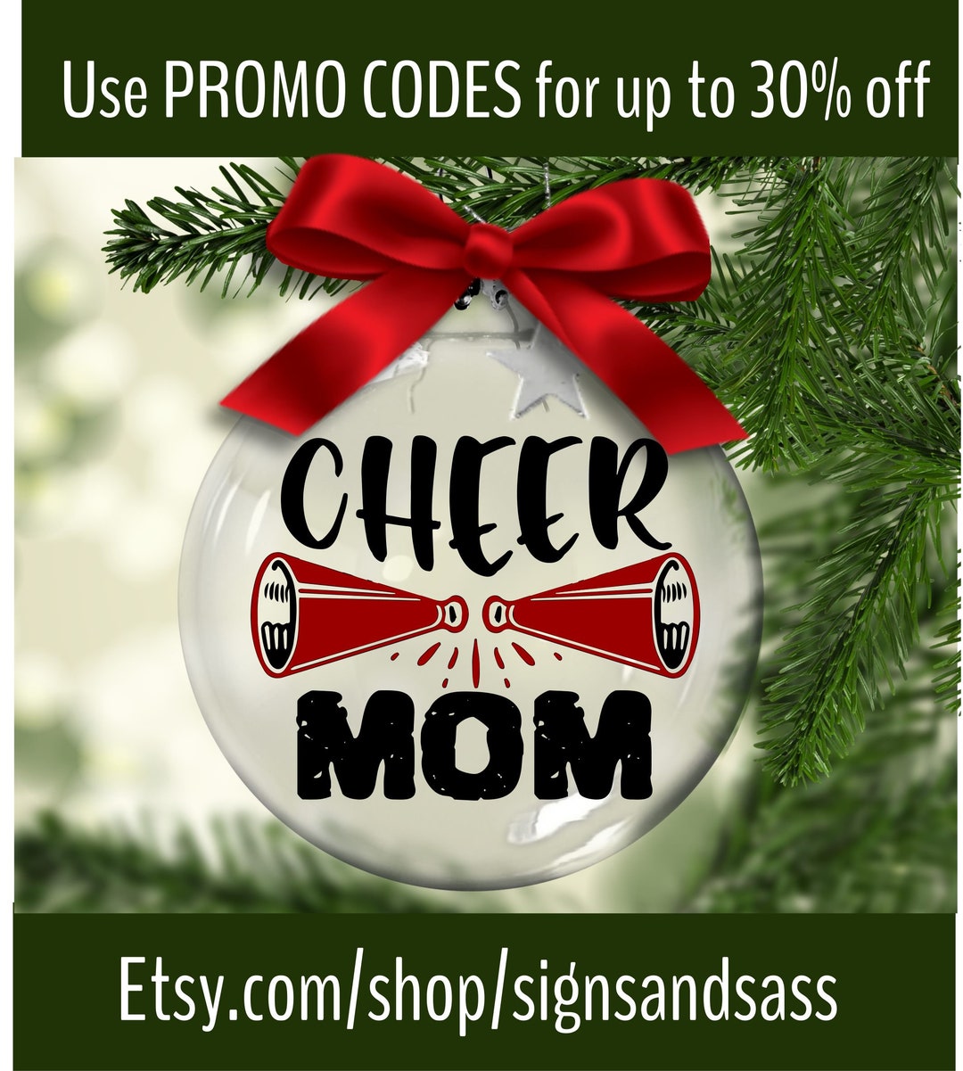 CHEER MOM #3, Cheerleading- Glass Floating Christmas Ornament - Etsy