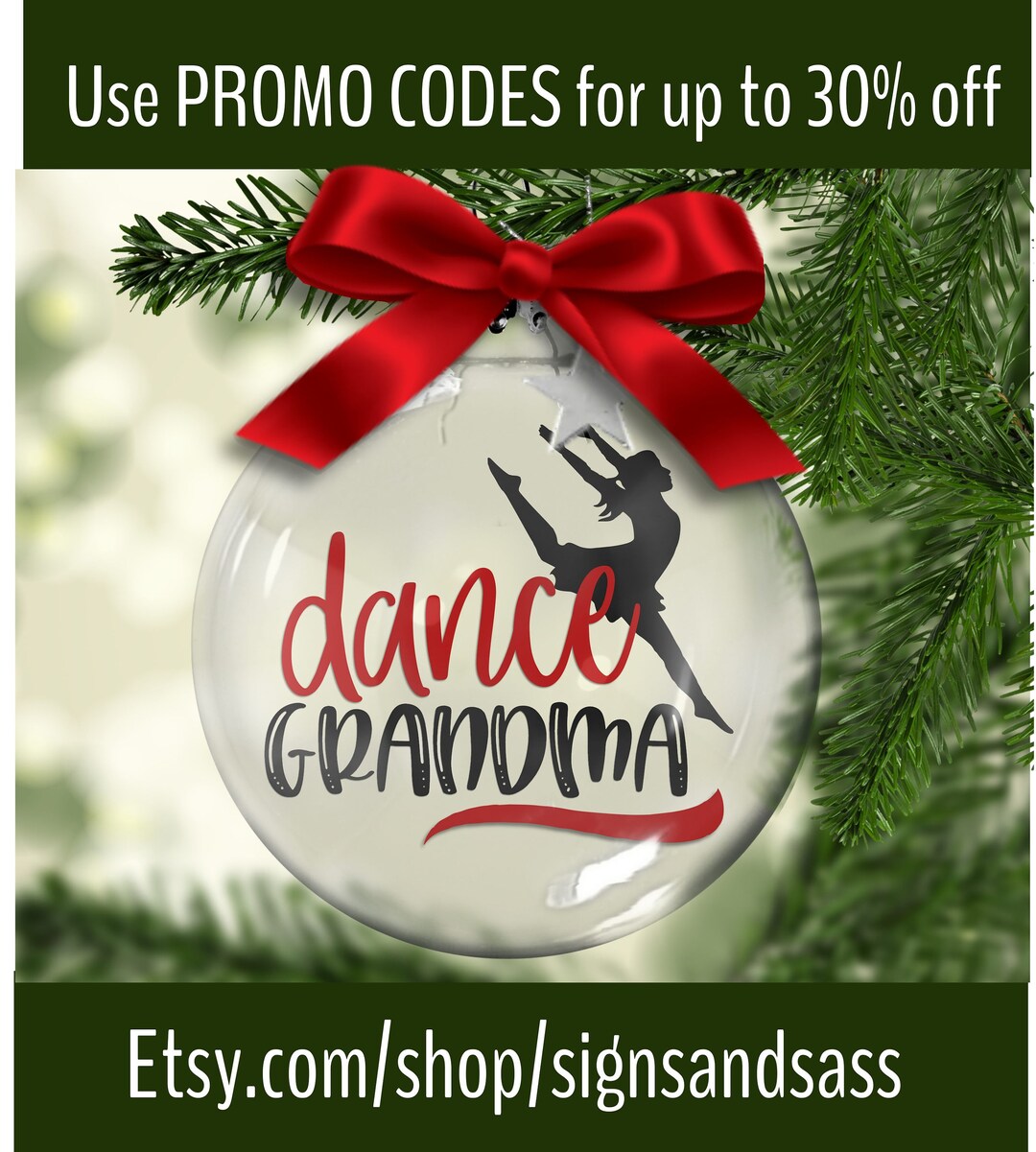 Dance Grandma Glass Floating Christmas Ornament - Etsy