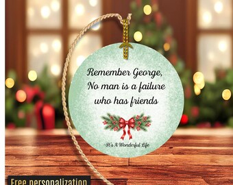 It's a Wonderful Life "no Man is a Failure Who Has Friends" Poster ...