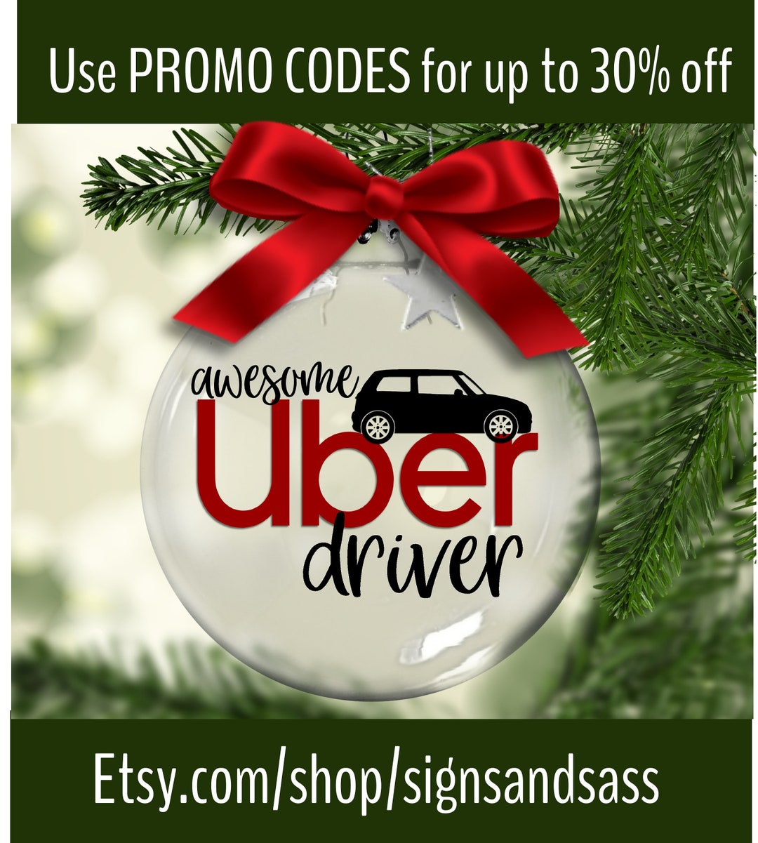 Awesome Uber Driver Glass Floating Christmas Ornament - Etsy