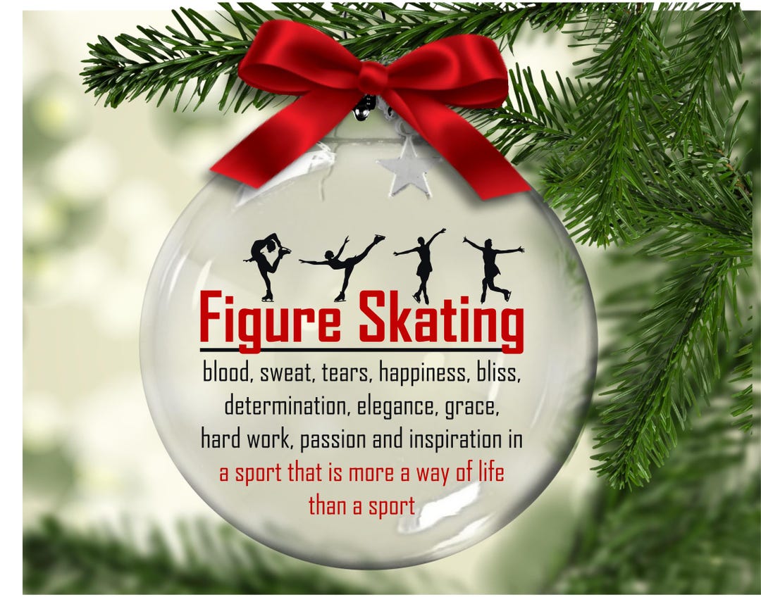 FIGURE SKATING Definition - Christmas Floating Glass Ornament - Etsy