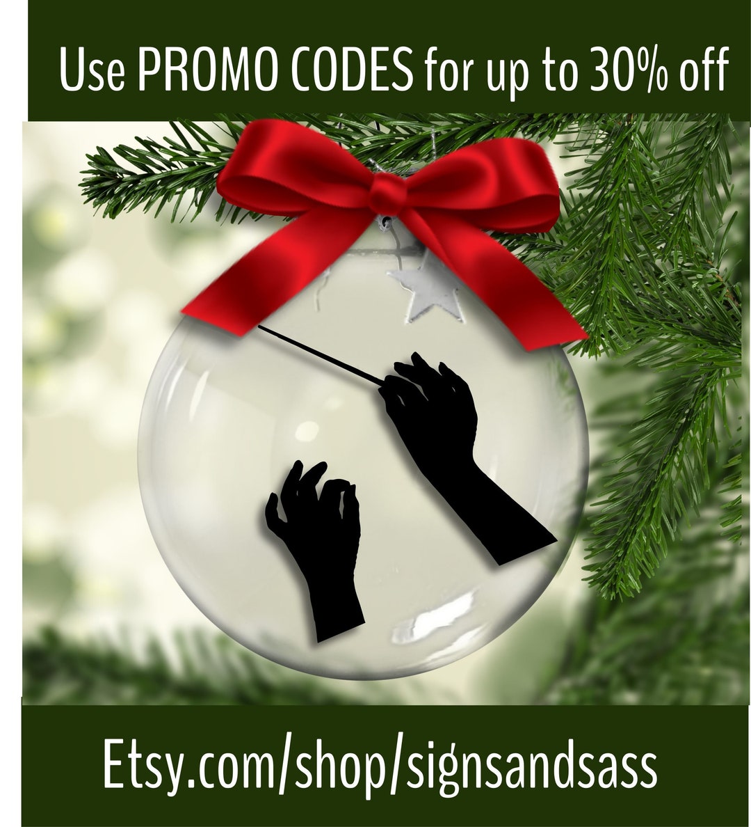 Orchestra Conductor - Christmas Floating Glass Ornament - Etsy