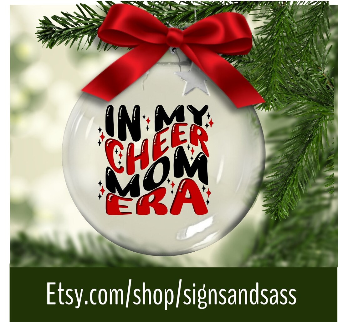 Cheer Mom ERA Cheerleading Glass Floating Christmas - Etsy