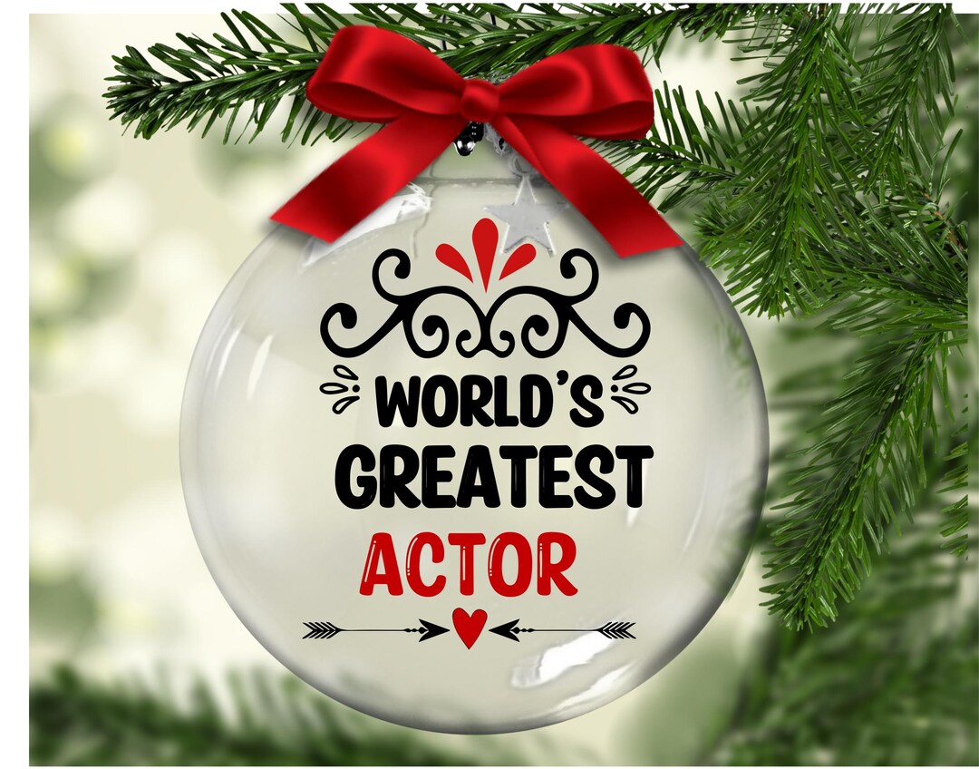 WORLD'S GREATEST ACTOR - Floating Glass Ornament Christmas, Actor ...