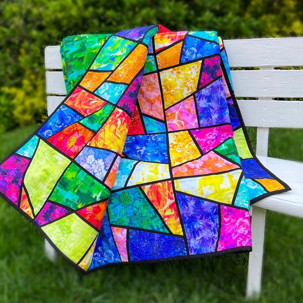 Stained Glass Quilt - Etsy