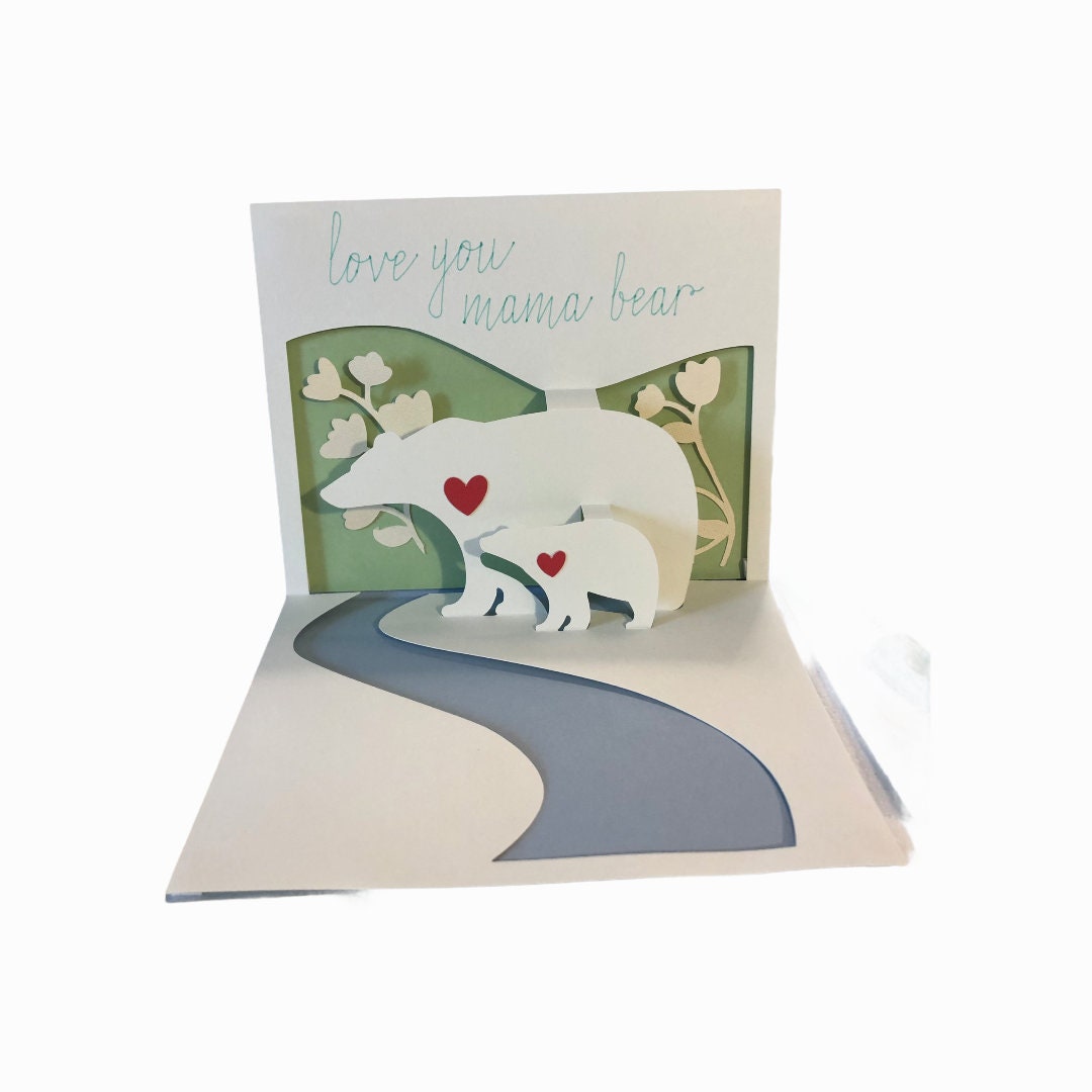 Pop up Momma Bear Card - Etsy