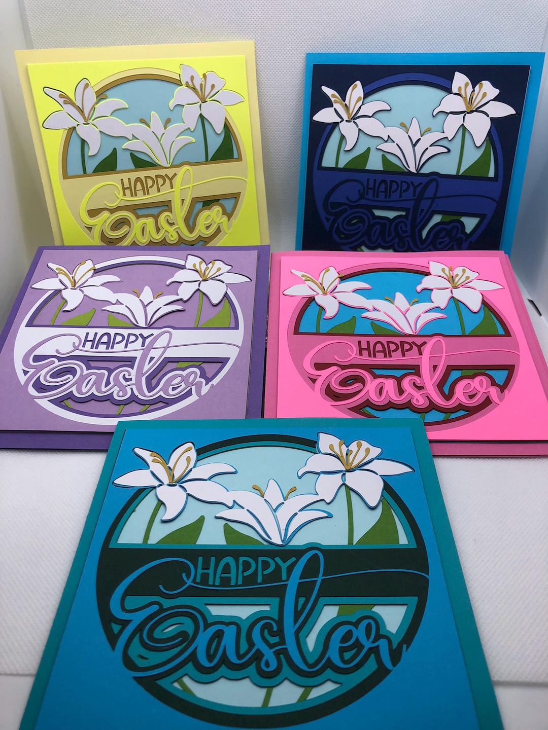 Layered Easter Lilly Cards - Etsy