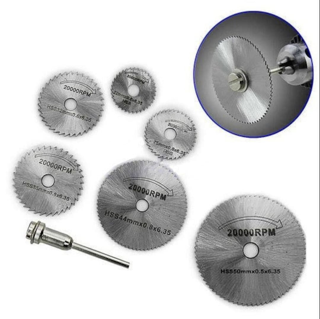 6pcs HSS Rotary Tool Woodworking Circular Saw Blades Kit Set for Dremel ...