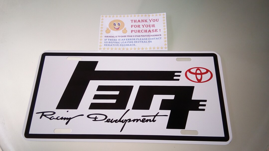 Toyota Trd Teq Jdm License Plate 12''x6'',,vinyl Cut Design & Aluminum ...