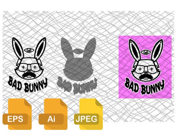 Bad Bunny Custom Image Vector Epsaijpeg File | Etsy