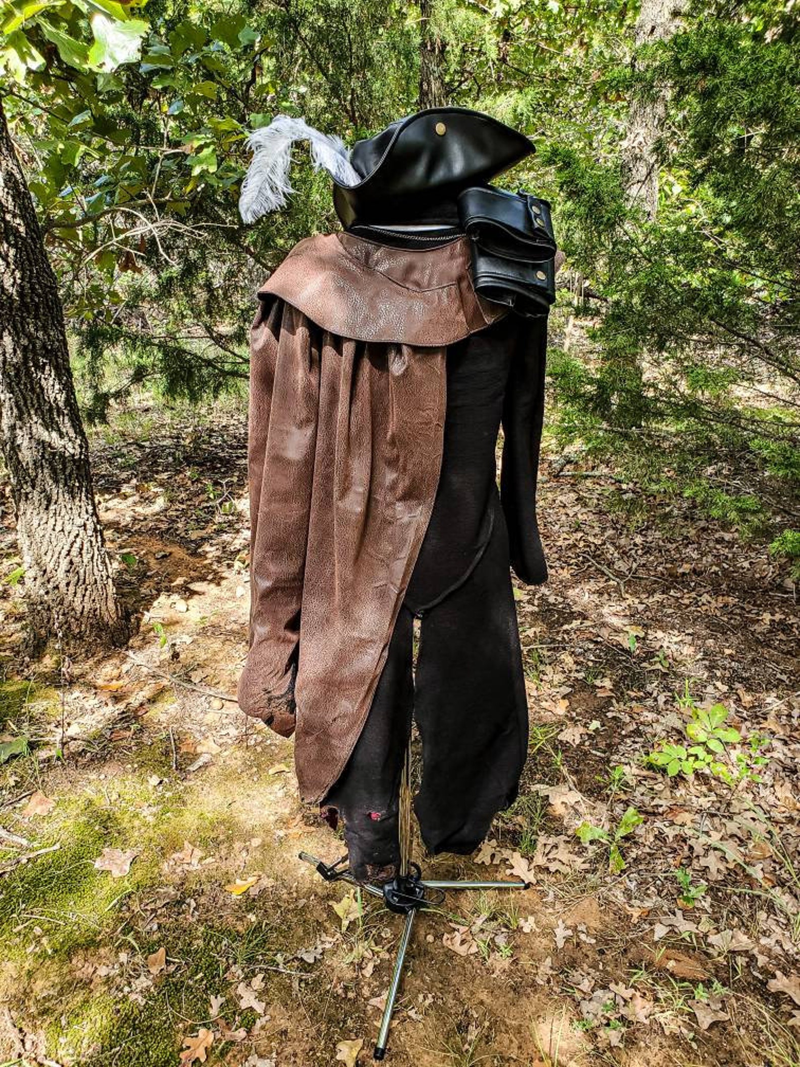 Full Lady Maria Costume Tricorn Hat Leather Gloves Scarf - Etsy