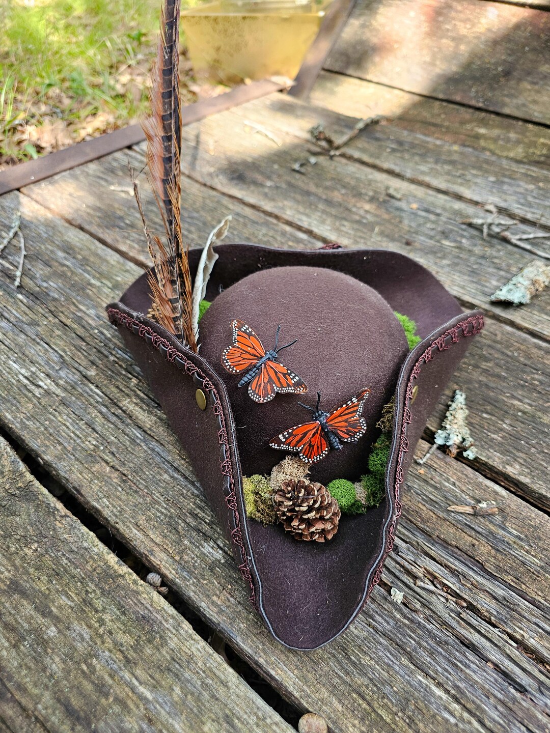 Butterfly Moss Pirate Hat - Etsy