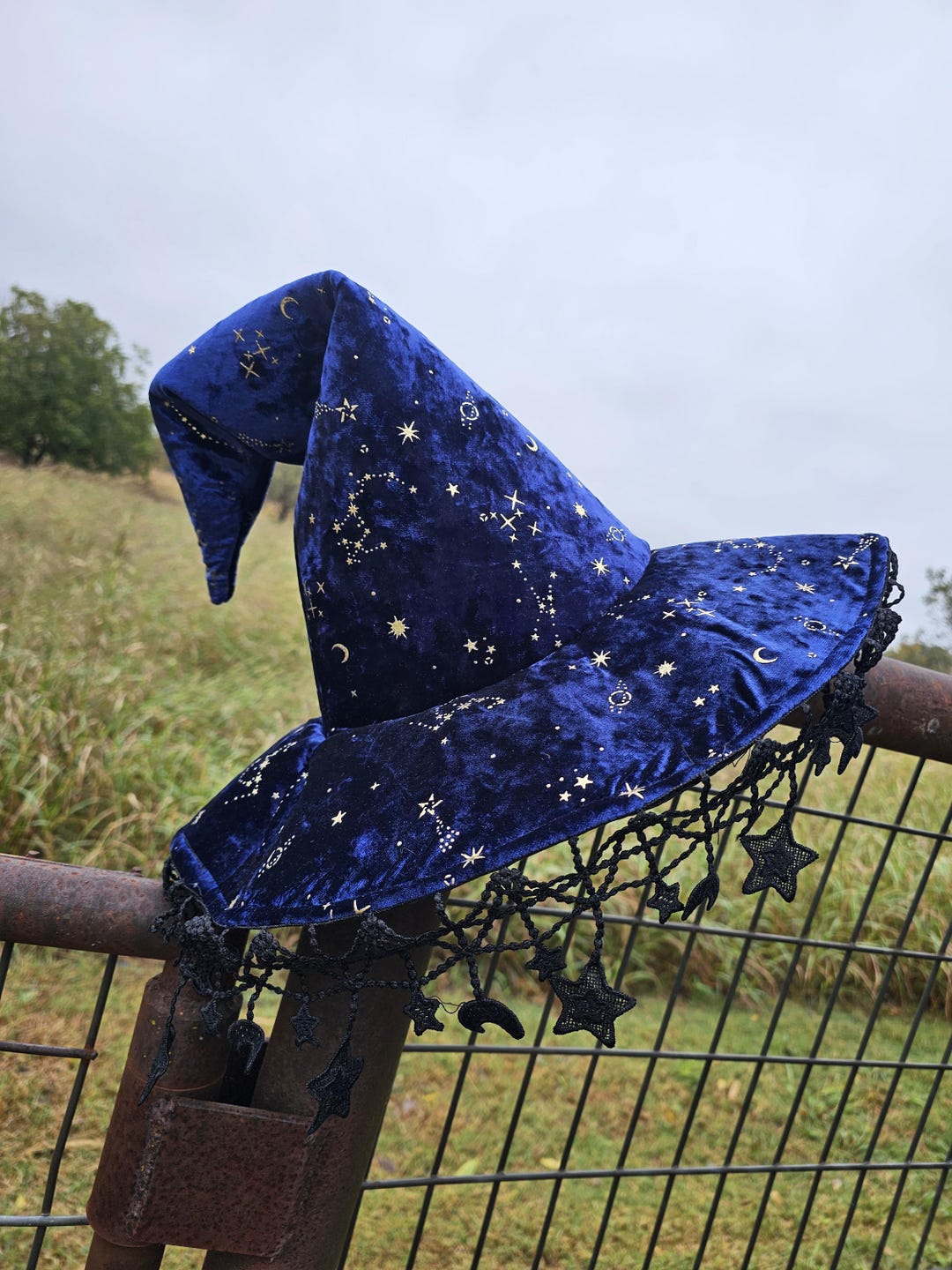 Galaxy Witch / Wizard Hat With Zodiac Lining and Star Trim - Etsy