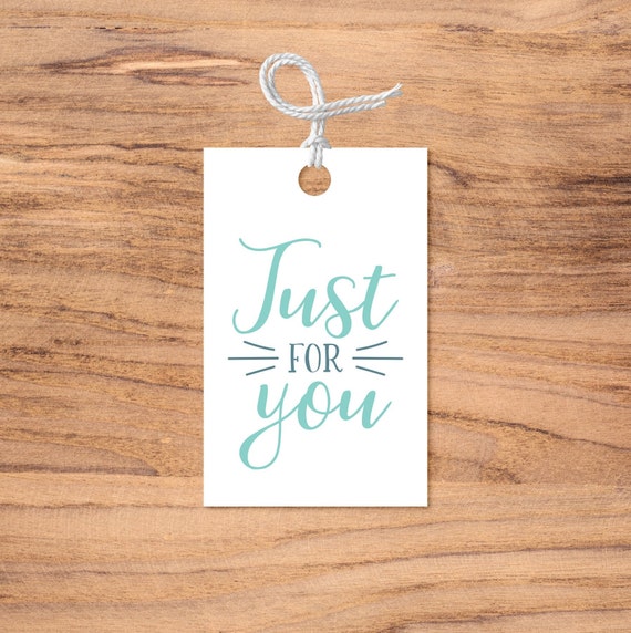 Printable Instant Download Birthday Gift Tags / Just for You | Etsy