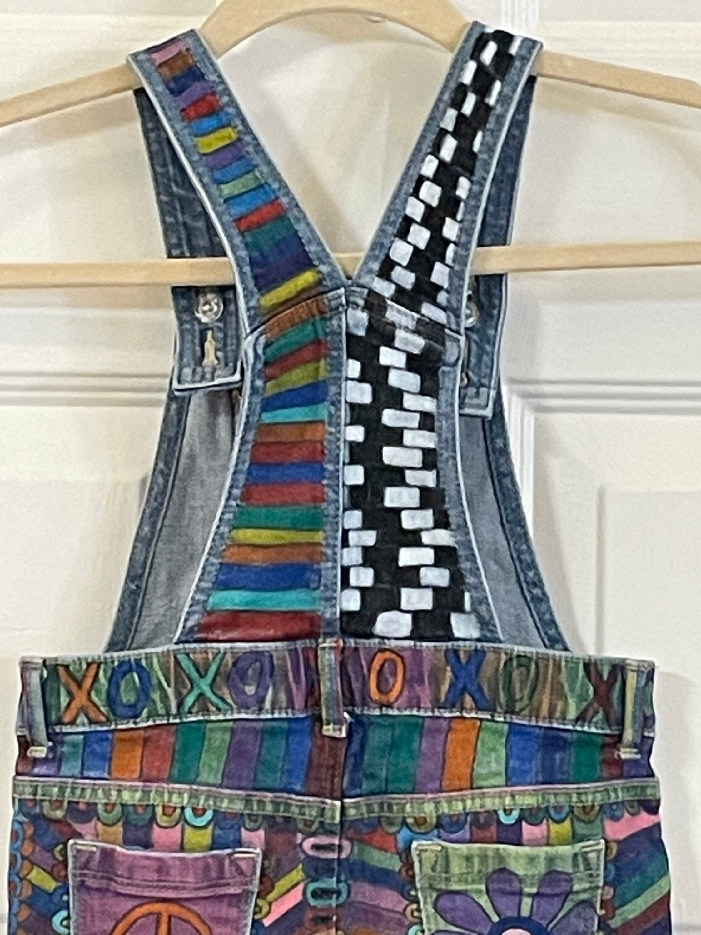 Hand Painted Girls Overalls Size 5T - Etsy