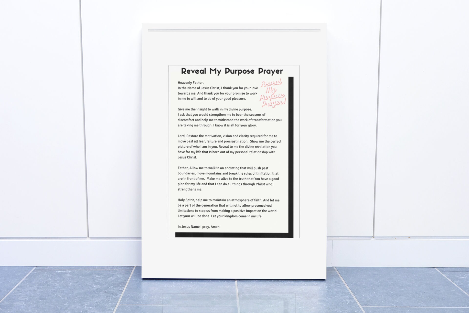 Reveal My Purpose Prayer Poster/ Printable Prayer Poster / Instant ...