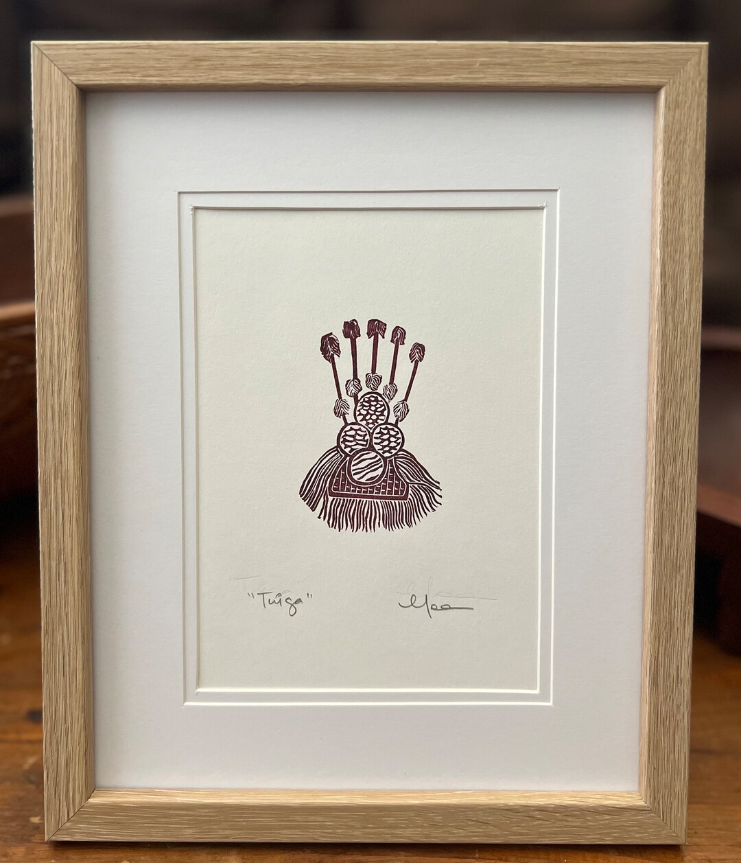 Sāmoan Tuiga Linoprint, Tuiga, Linocut, Sāmoan Art Print, Wall Art ...