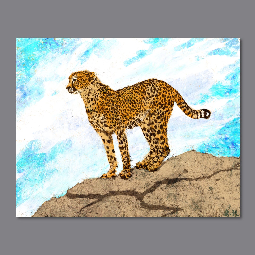 Cheetah, Cheetah Art Print, Cheetah Painting, Wildlife, African ...