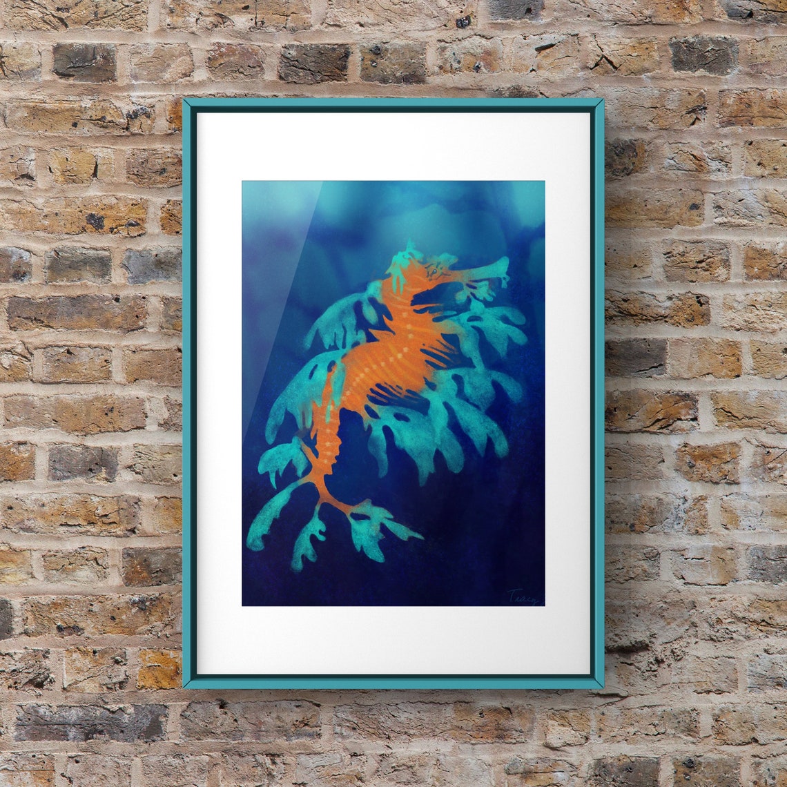 Leafy Sea Dragon Art Print Leafy Sea Dragon Painting Sea - Etsy
