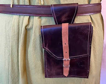 LARP Leather Medieval Pouch Bag - Etsy