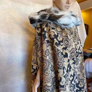 Cloak, Hooded Cloak, Medieval Cloak, Renaissance Cloak, Fur Cloak ...