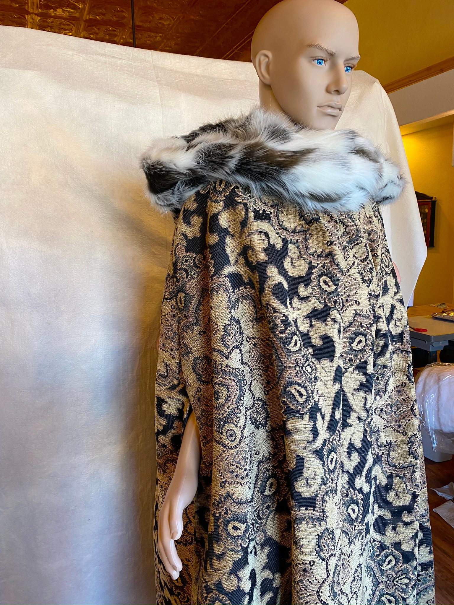 Cloak Hooded Cloak Medieval Cloak Renaissance Cloak Fur - Etsy