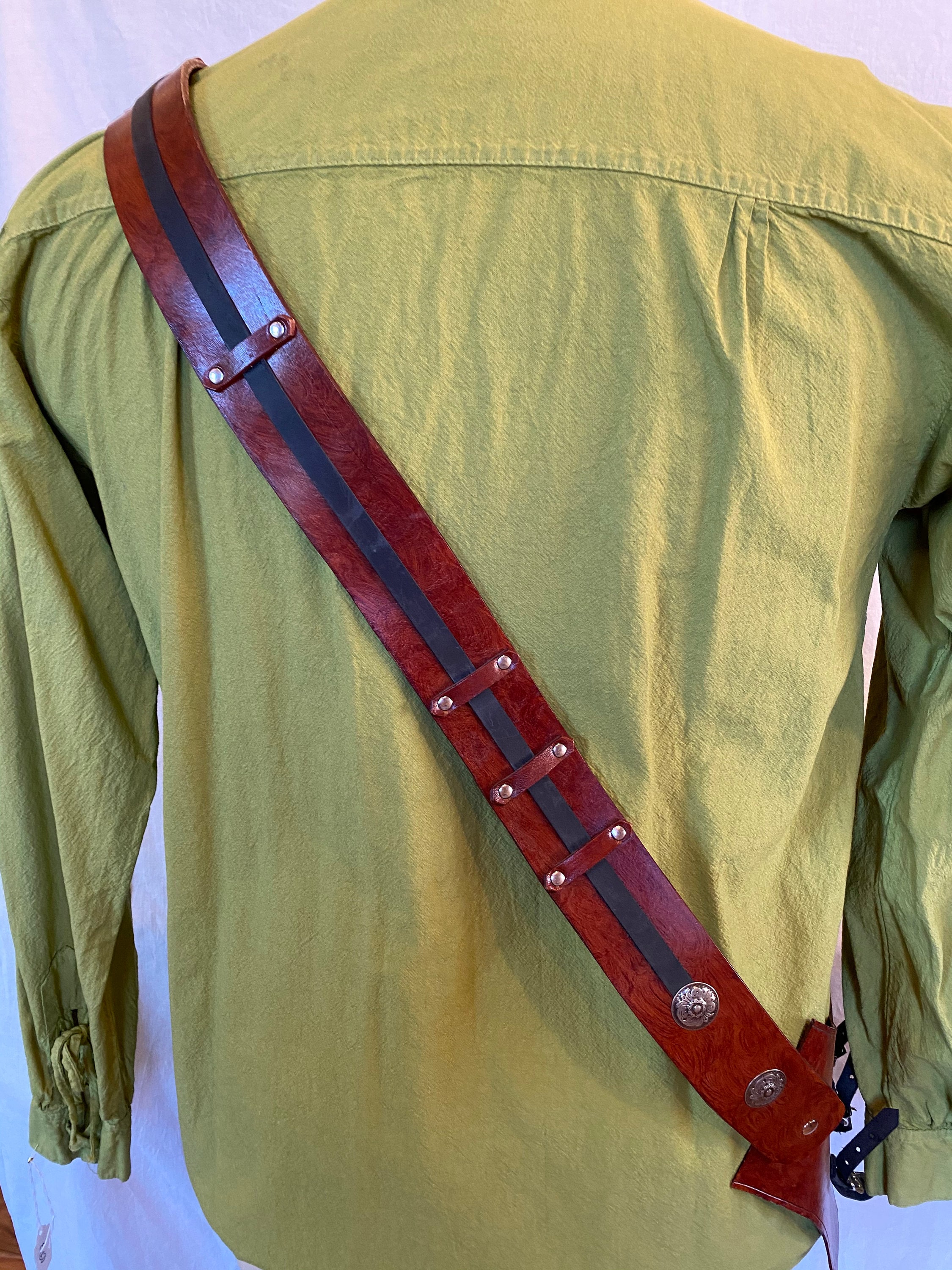 Renaissance Brown Leather Bandolier: Medieval Sword Scabbard Strap - Etsy