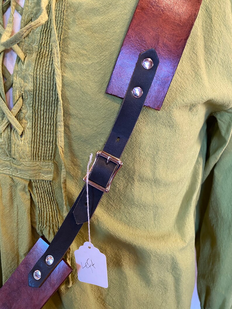 Renaissance Brown Leather Bandolier: Medieval Sword Scabbard Strap - Etsy