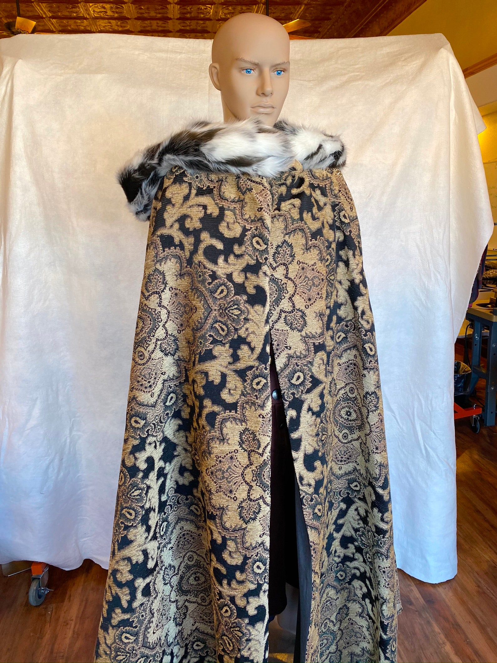 Cloak Hooded Cloak Medieval Cloak Renaissance Cloak Fur | Etsy