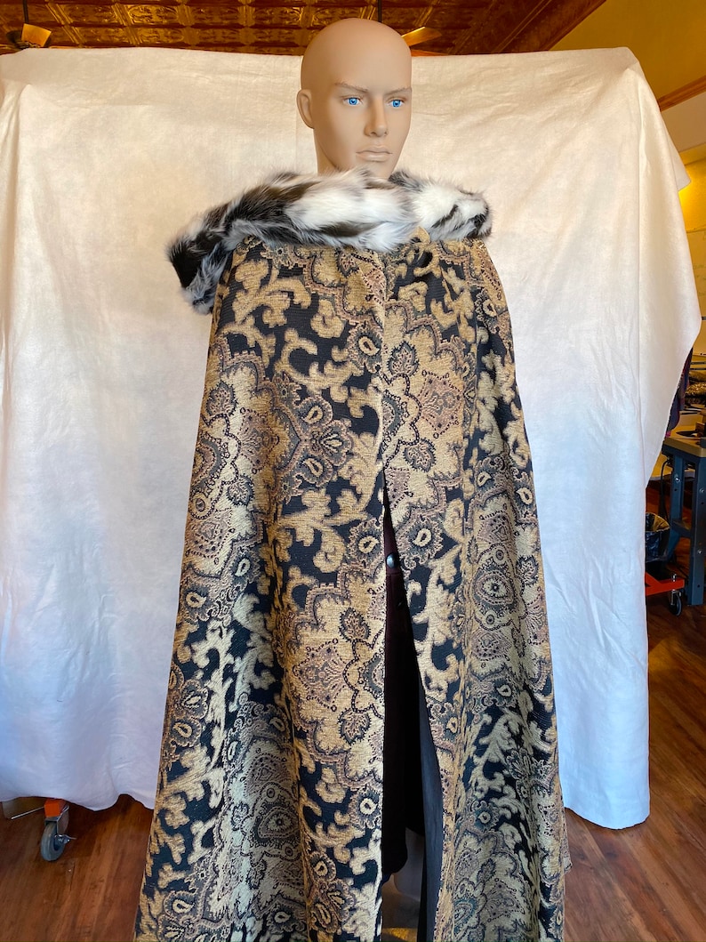 Cloak Hooded Cloak Medieval Cloak Renaissance Cloak Fur | Etsy