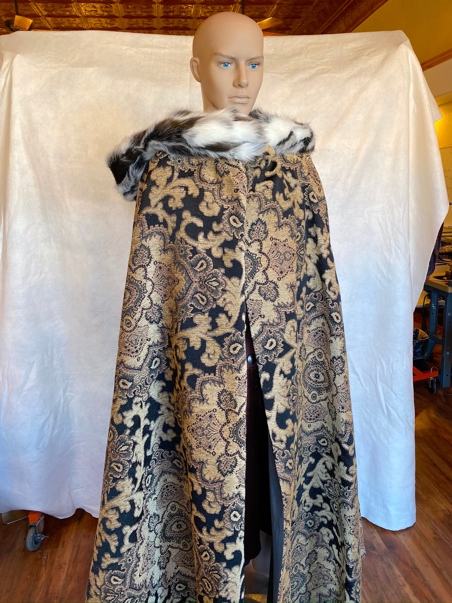 Cloak Hooded Cloak Medieval Cloak Renaissance Cloak Fur - Etsy