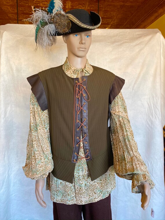 Doubletcostume Vest Cosplay Vest Renaissance Vest Medieval | Etsy