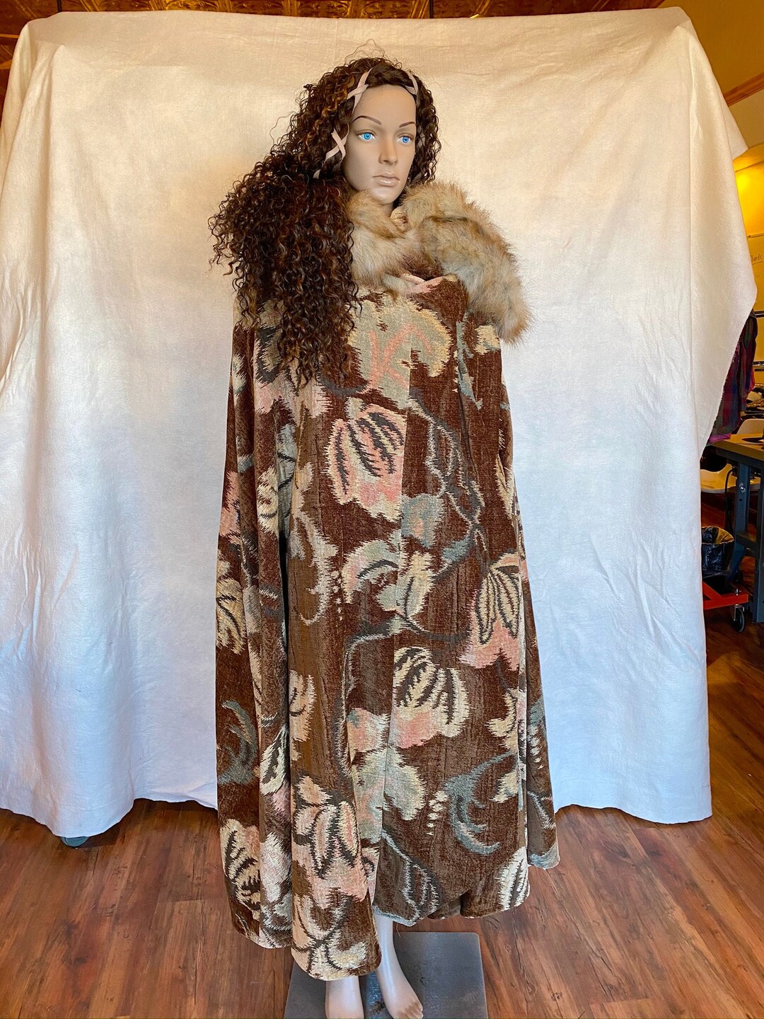 Cloak, Hooded Cloak, Medieval Cloak, Renaissance Cloak, Fur Cloak ...