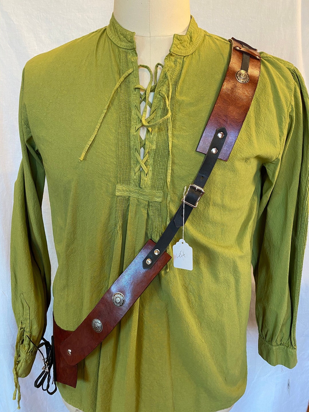 Renaissance Brown Leather Bandolier: Medieval Sword Scabbard Strap - Etsy