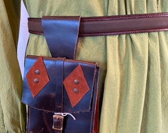 LARP Leather Medieval Pouch Bag - Etsy