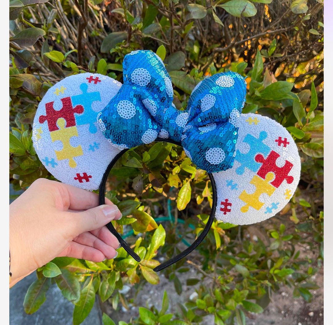 Autism Awareness Mouse Ears, Disney Ears, Autism Mom Disney Accessories ...