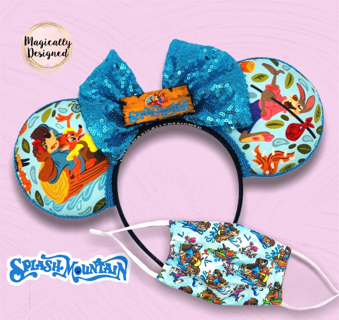 Splash Mountain Disney Ears and Masks Matching Ears and Mask Minnie ...