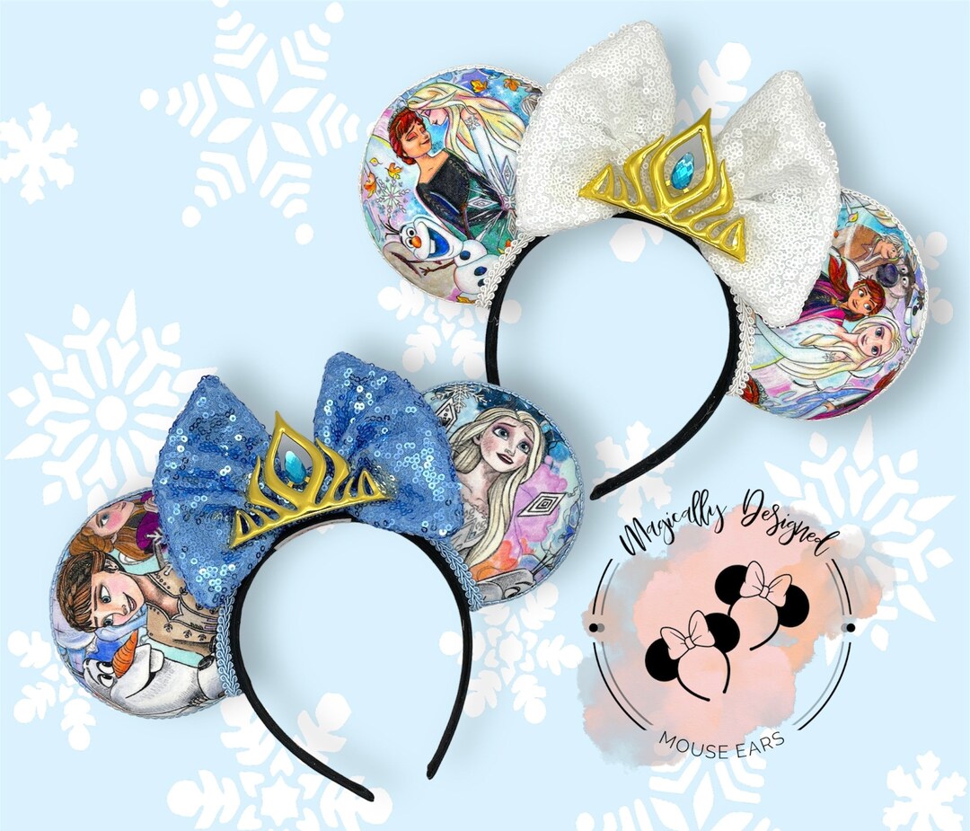 Frozen Disney Ears Anna and Elsa Ears, Olaf Minnie Ears, Frozen 2 Mouse ...