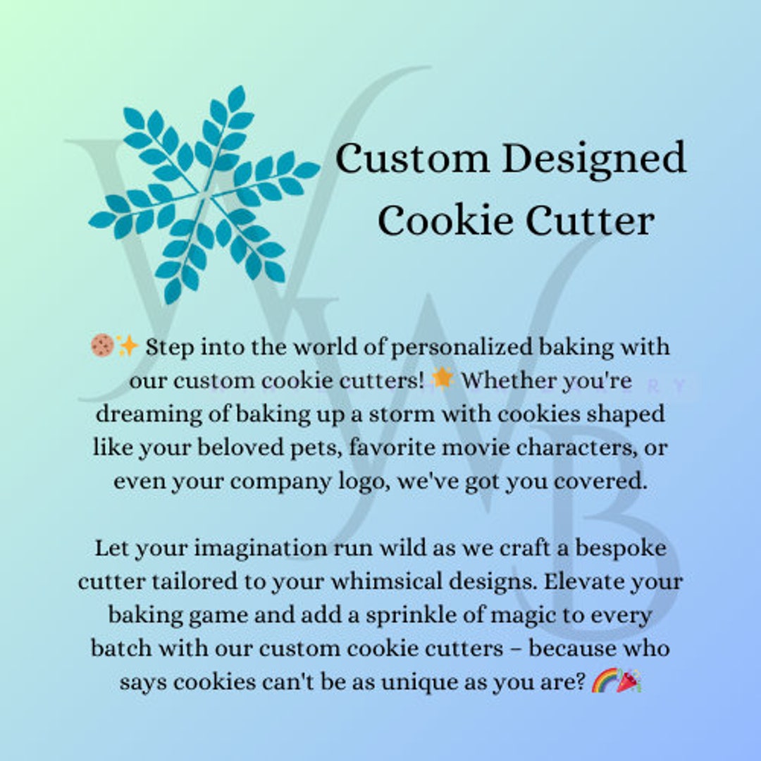 Custom Cookie Cutter: STL Cookie Cutter - up to 10 Sizes - 48 Hour Turn ...