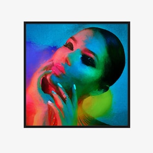 Abstract Wall Art - "colorful Desire" 40"x40" Framed Abstract Digital ...