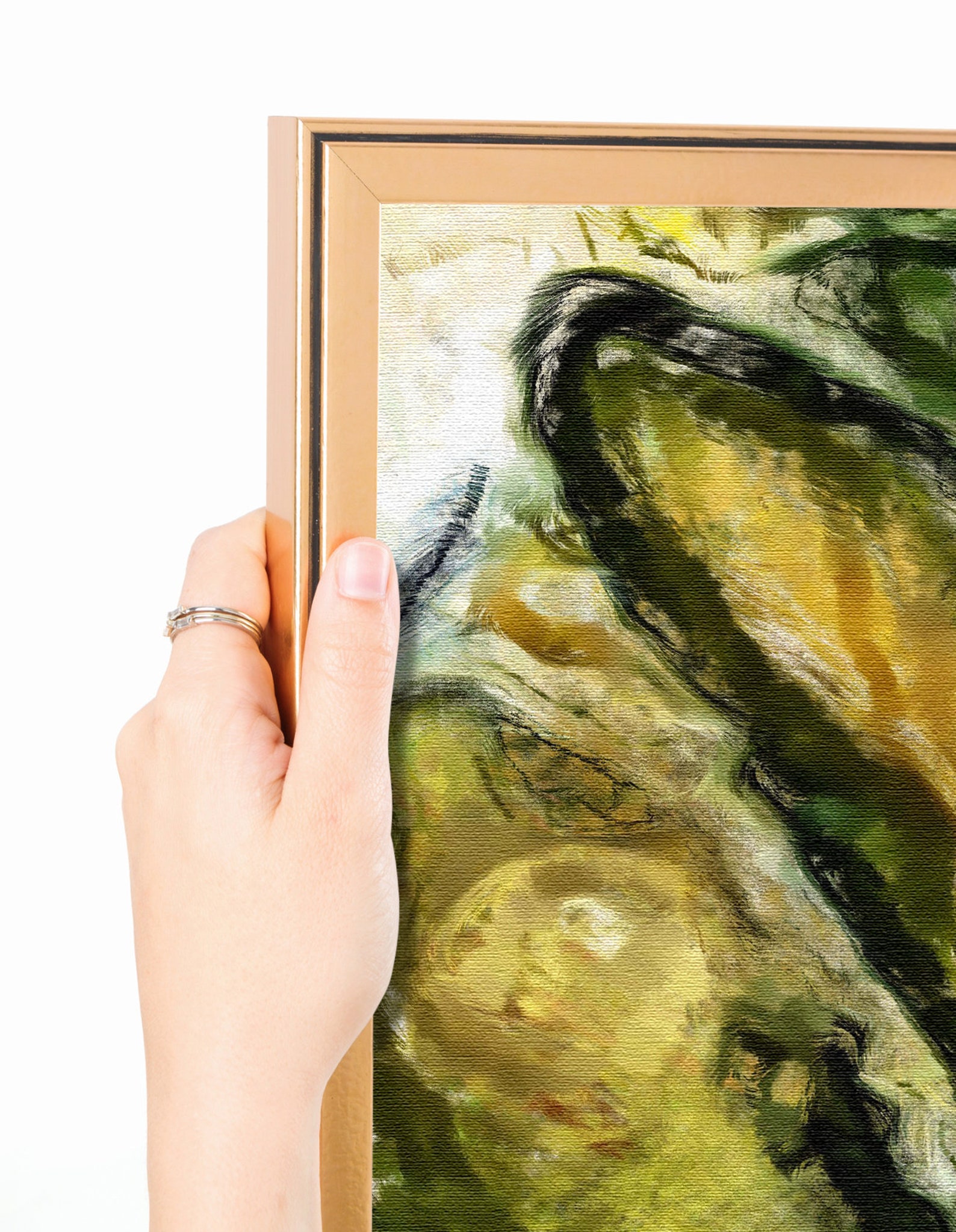 Abstract Wall Art - Green Stones in a Cut, Abstract Painting, Colorful ...