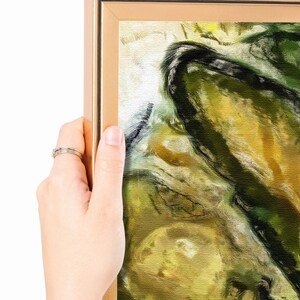 Abstract Wall Art - Green Stones in a Cut, Abstract Painting, Colorful ...