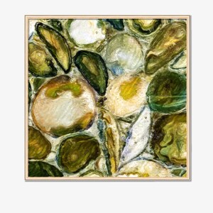Abstract Wall Art - Green Stones in a Cut, Abstract Painting, Colorful ...