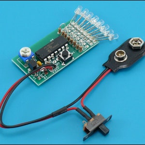 LED Chaser Strobe Light Flash Controller Speed Control 8x 3mm Leds RC ...