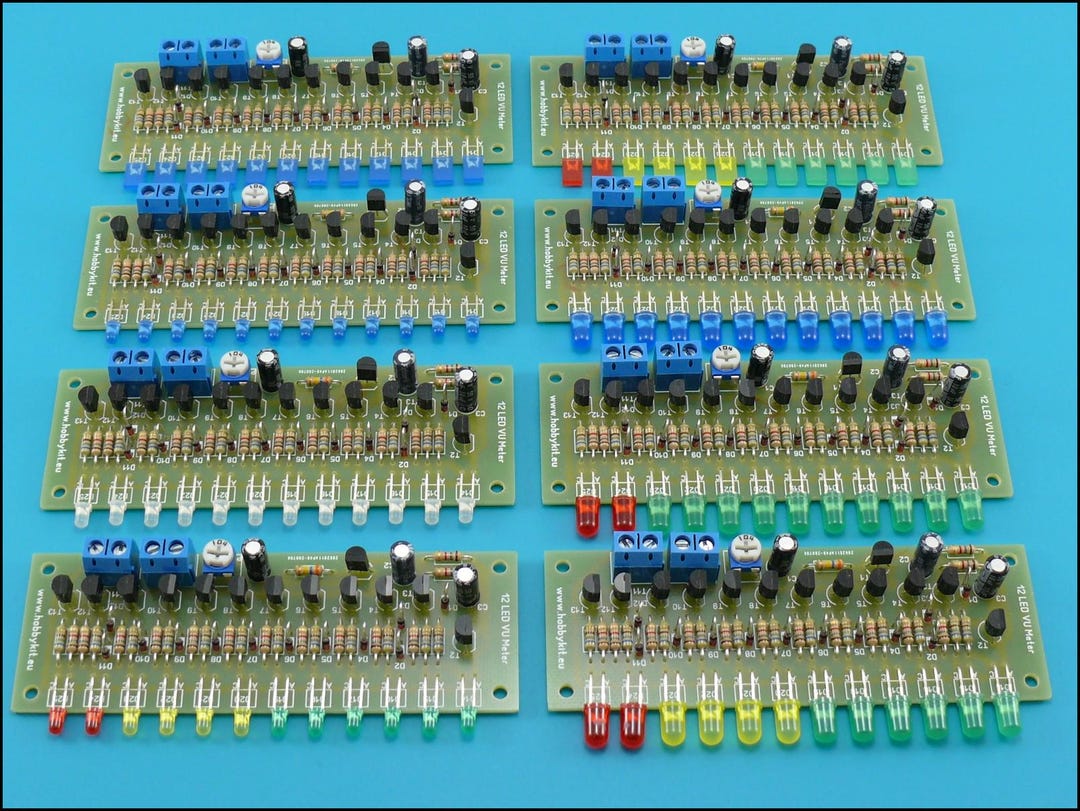 LED VU Meter Indicator 12 Leds Audio Level Meter Line Input Module ...