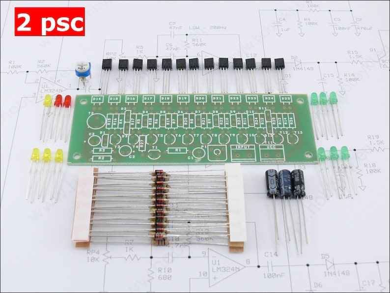 LED VU meter indicator 12x 3mm LEDs Sound Meter Assembling | Etsy