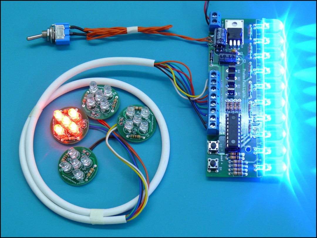 Ghostbusters Movie Prop - Proton Pack Power Cell Lights Kit 10mm BLUE ...